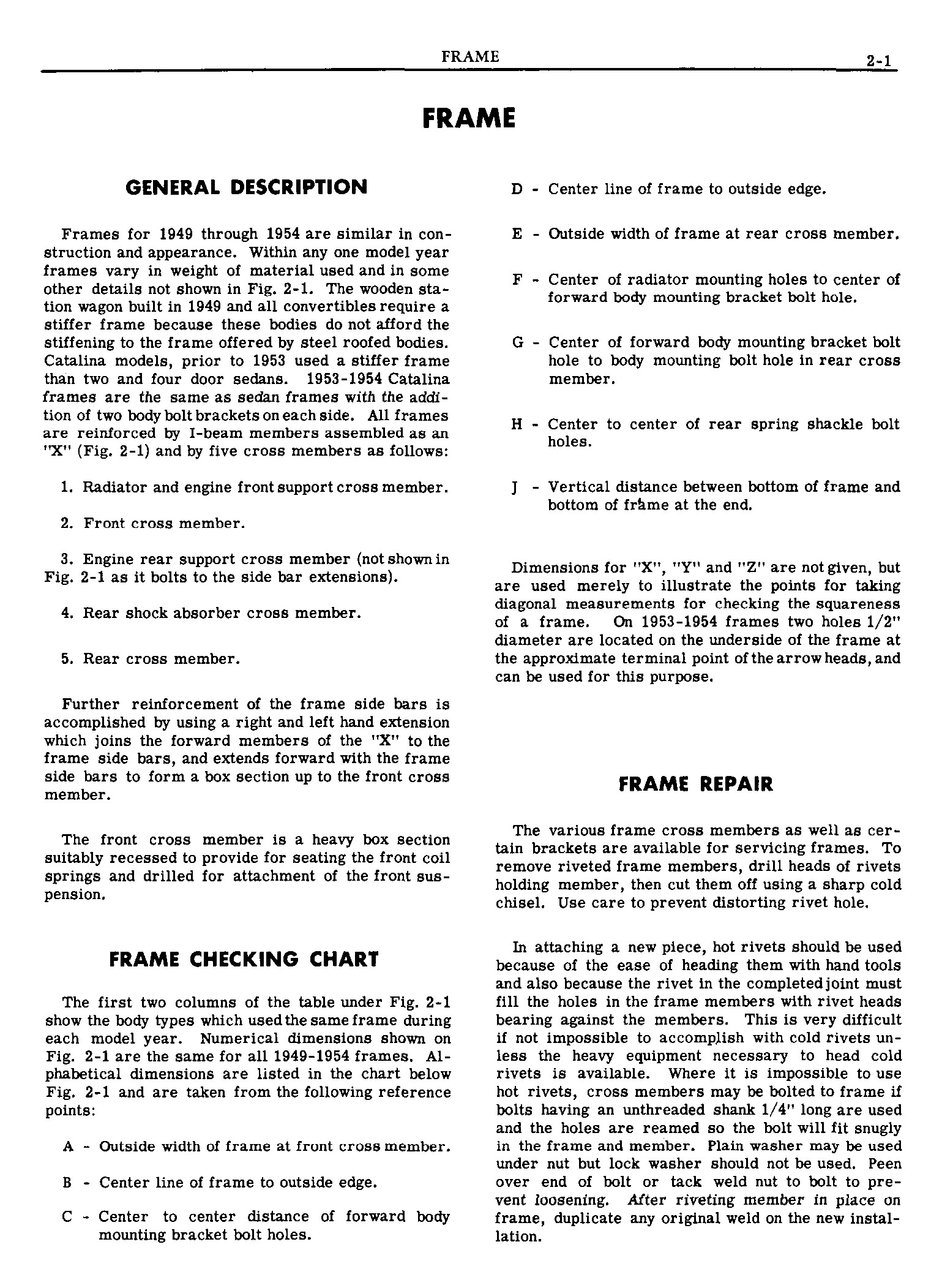 1949 Pontiac Shop Manual- Frame Page 1 of 2